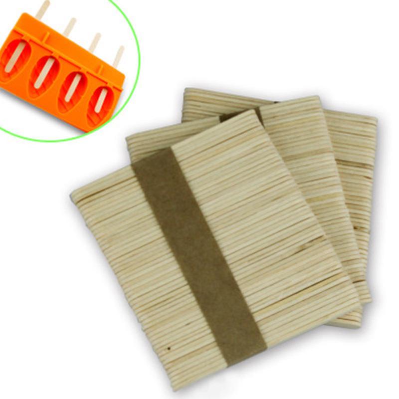 Buy 50pcs Wooden Sticks Ice Cube Maker Cream Tools Model DIY Lollipop ...