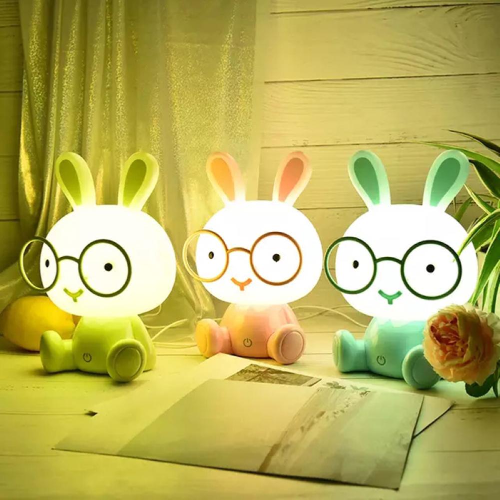 Buy Table Lamp Cute Rabbit Children Bedroom Led Night Light Touch ...