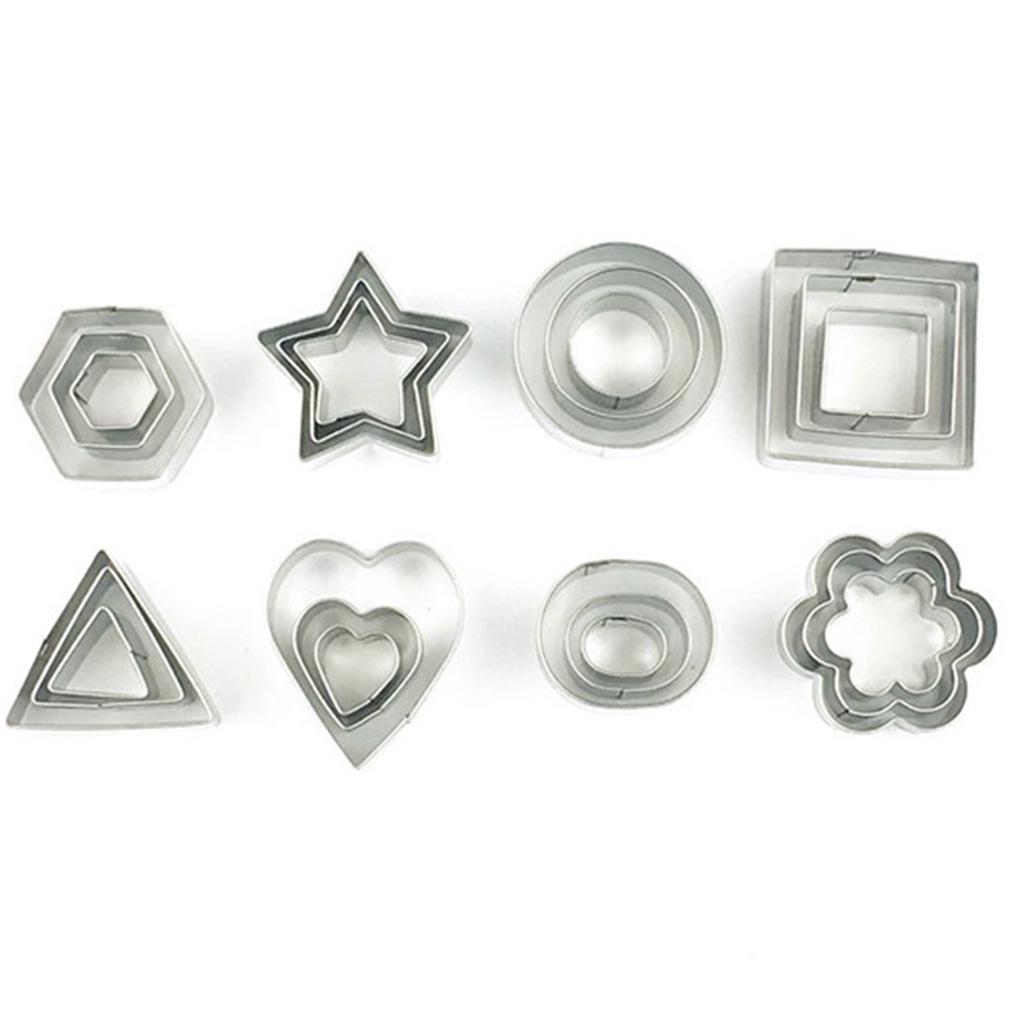 Cheap 24pcs 430 Stainless Steel Cake Mousse Molds Set Geometric Shap ...