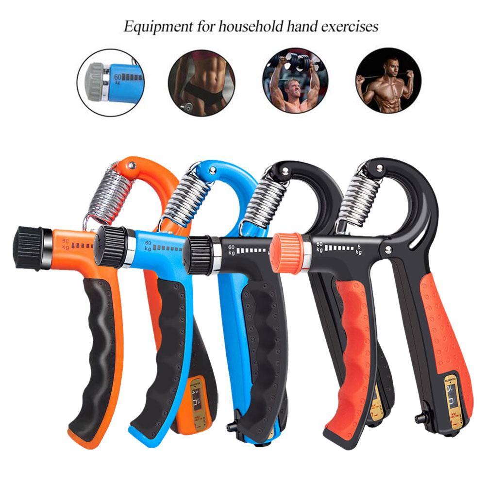 5-60KG Adjustable Hand Grip Strengthener Power Gripper Wrist Forearm ...
