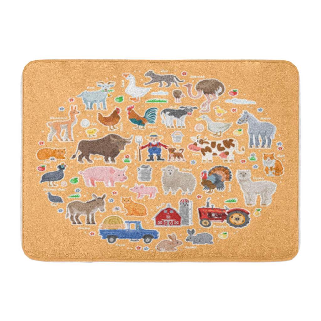 Buy Funny Farm Collection Farmer Dog Barn Cow Sheep Donkey Doormat ...