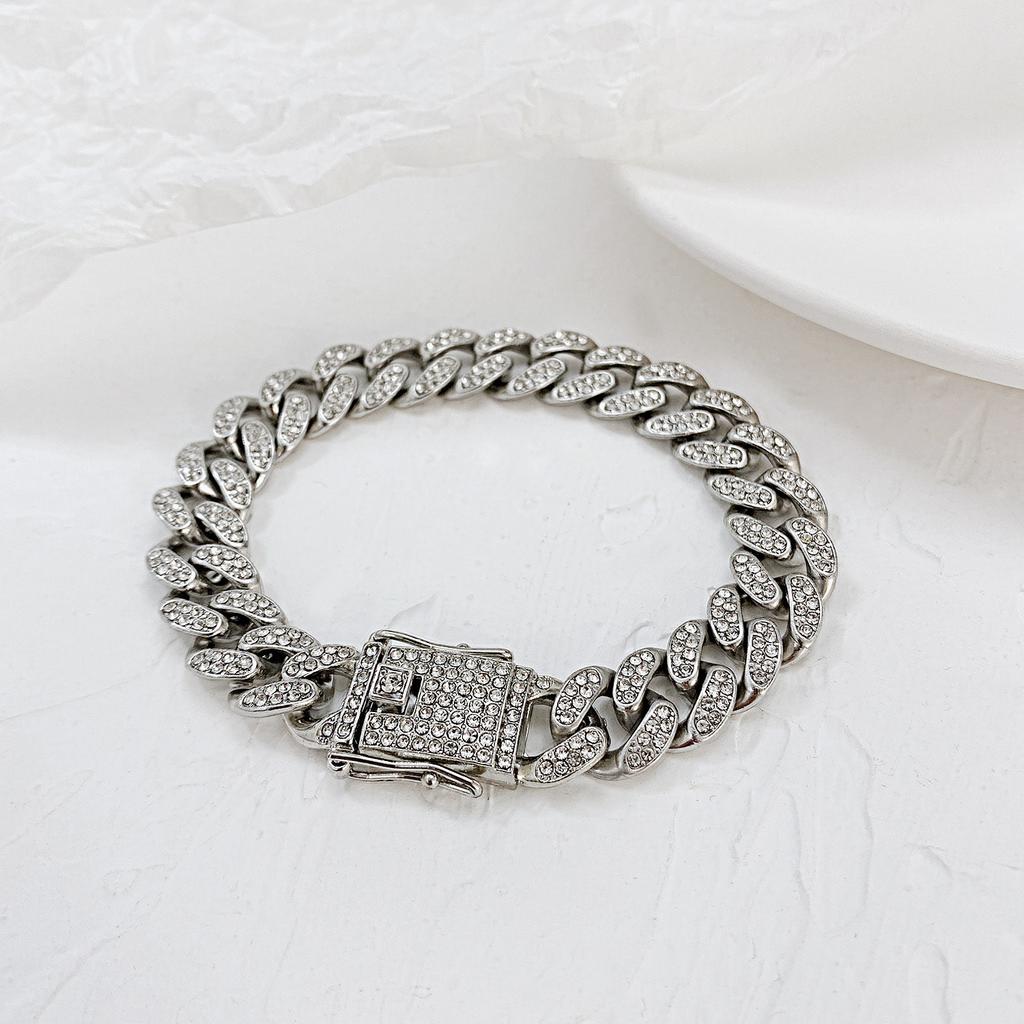 Buy Fashion Alloy Bracelet Ins Hip Hop Micro Inlaid Zircon Brazil Chain ...