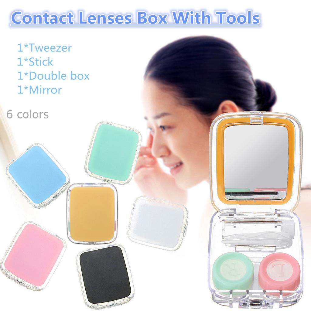 Mini Contact Lens Case Travel Kit Easy Carry Storage Holder Container ...
