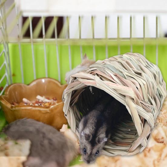 Buy Natural Grass Nest Habitat Eco-friendly Comfortable Rat Tunnel Toy ...