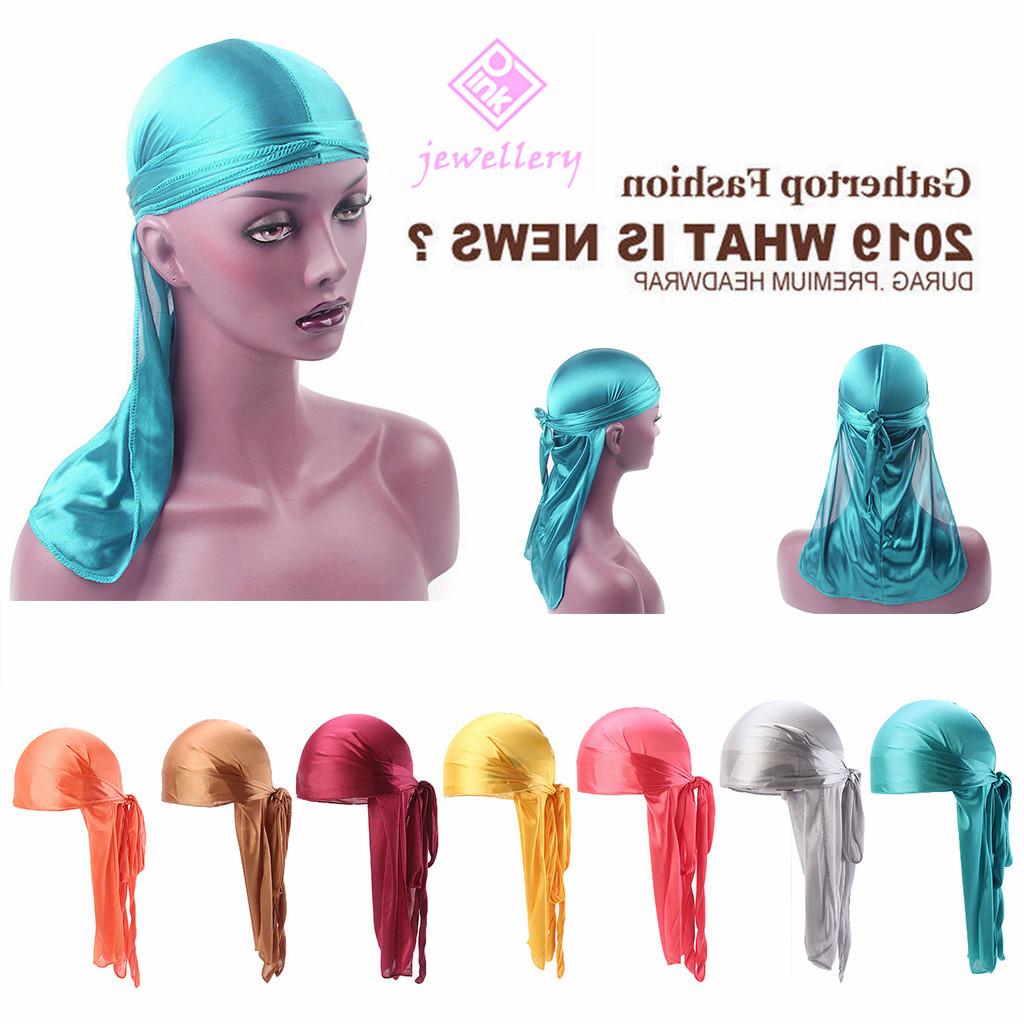 Buy Men/Women Silk Polyester Bandana Hat Durag Rag Tail Headwrap ...