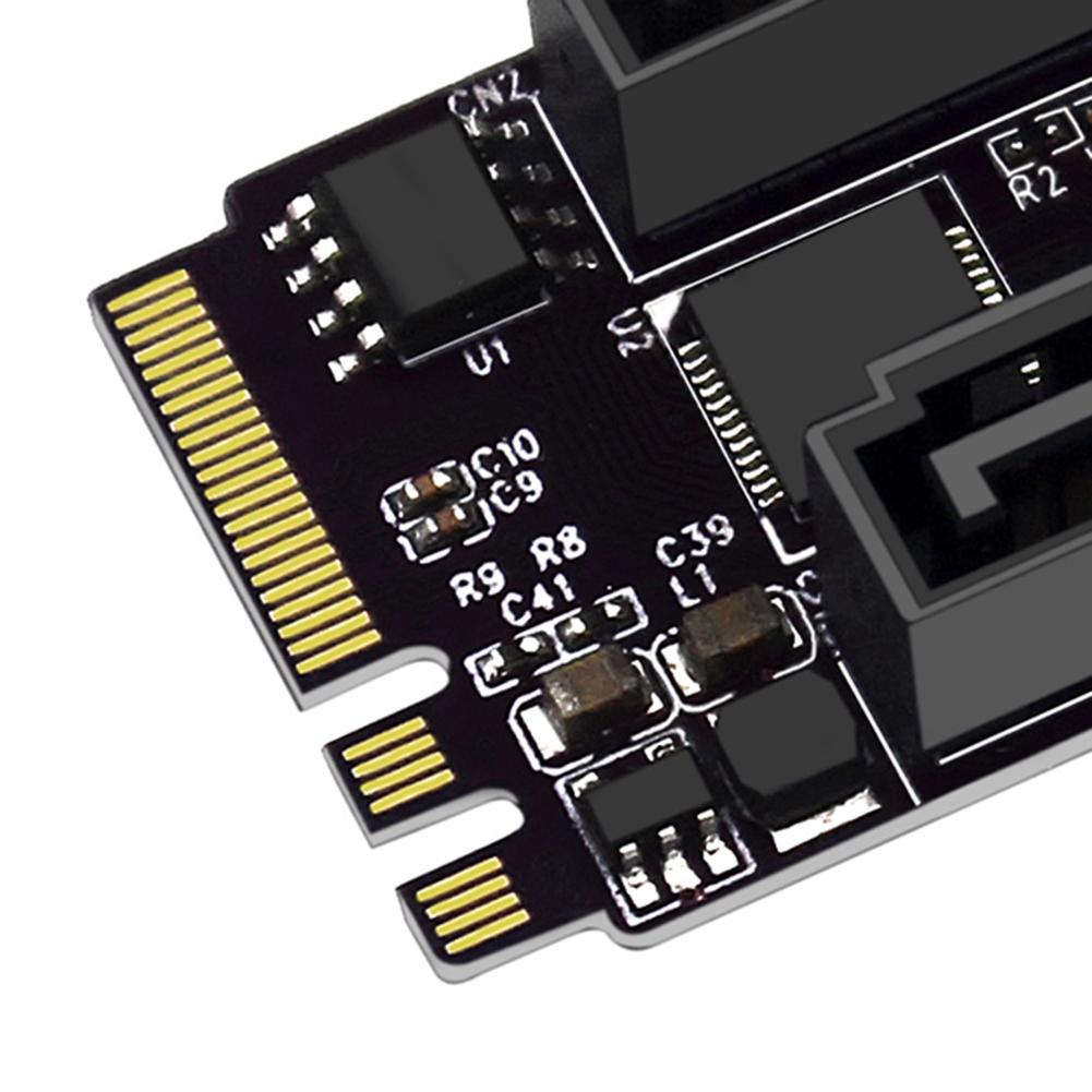 Kaufe M.2 A + E Schlüssel NGFF zu 2 Ports SATA3.0 Adapterkarten für SSD ...