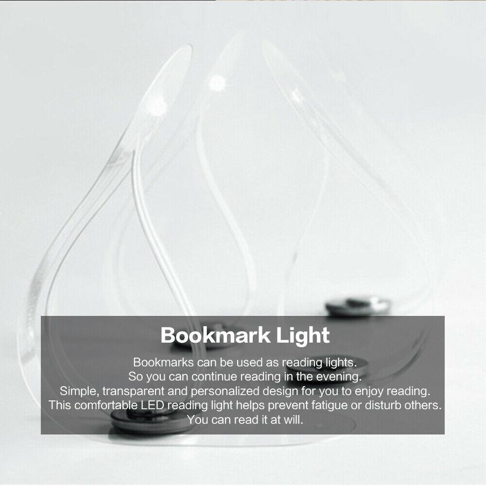 2Pcs Portable LED Bookmark Light 0.25mm Ultra Thin Card Flashlight ...