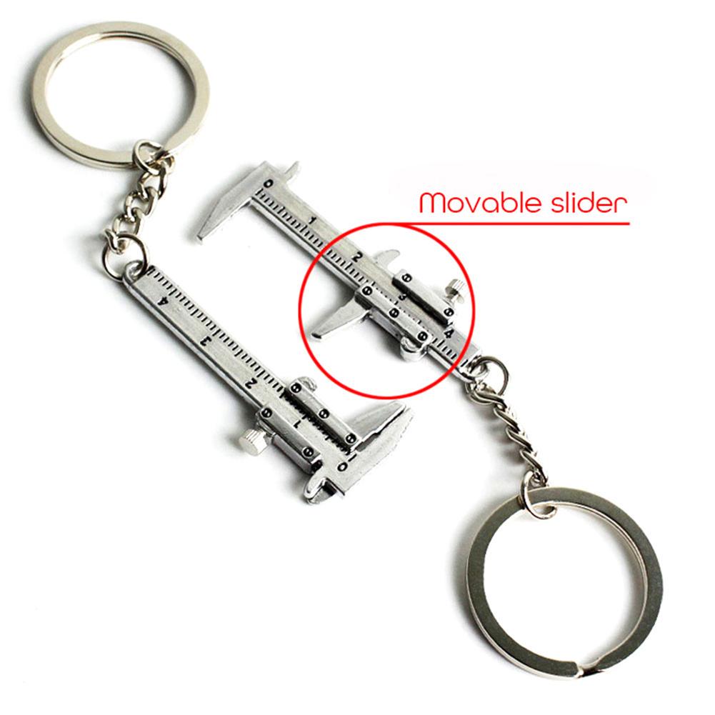 Mental Movable Vernier Caliper Ruler Model Keychain Mini Vernier ...
