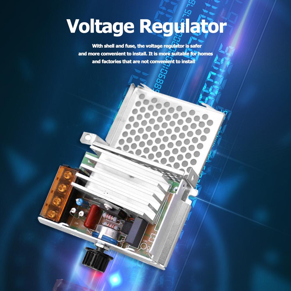 Buy 4000W 220V AC SCR Voltage Regulator Dimmer Electric Motor Speed ...