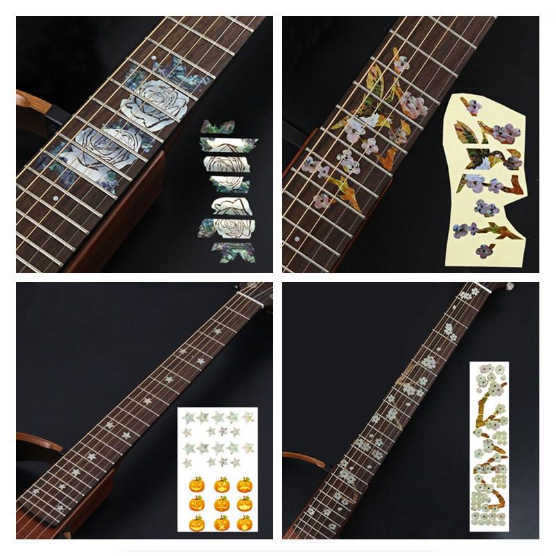 💰Kjøp Cross Inlay Decals Fretboard Sticker For Electric Acoustic Guitar ...