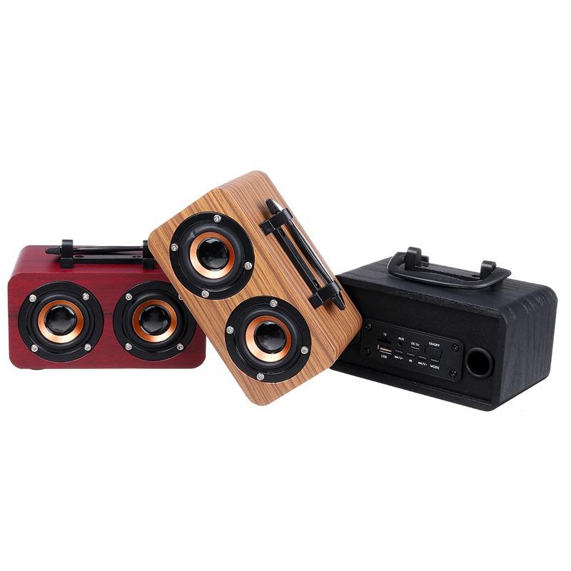 Cheap Wooden Wireless Bluetooth Portable Speakers Subwoofer Stereo Bass ...