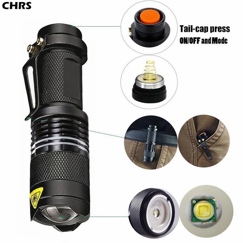 Buy CHRS Adjustable Focus Zoom Light Lamp Bright 3 Modes Small Aluminum ...