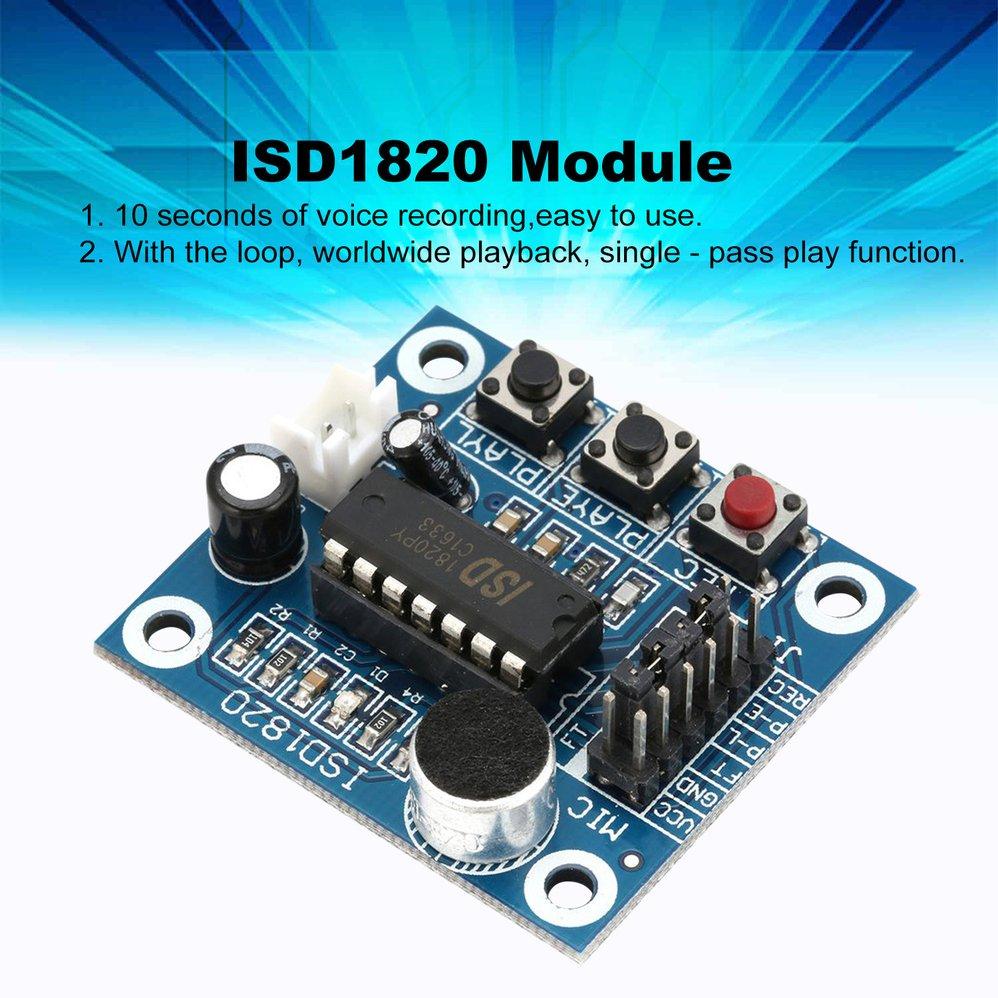 Buy TCE ISD1820 10s Mic Voice Sound Playback Board Recording Recorder ...