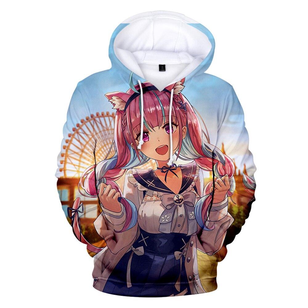 Buy Hololive Vtuber Minato Aqua Hoodie 3d Fashion Coats Winer 3d ...