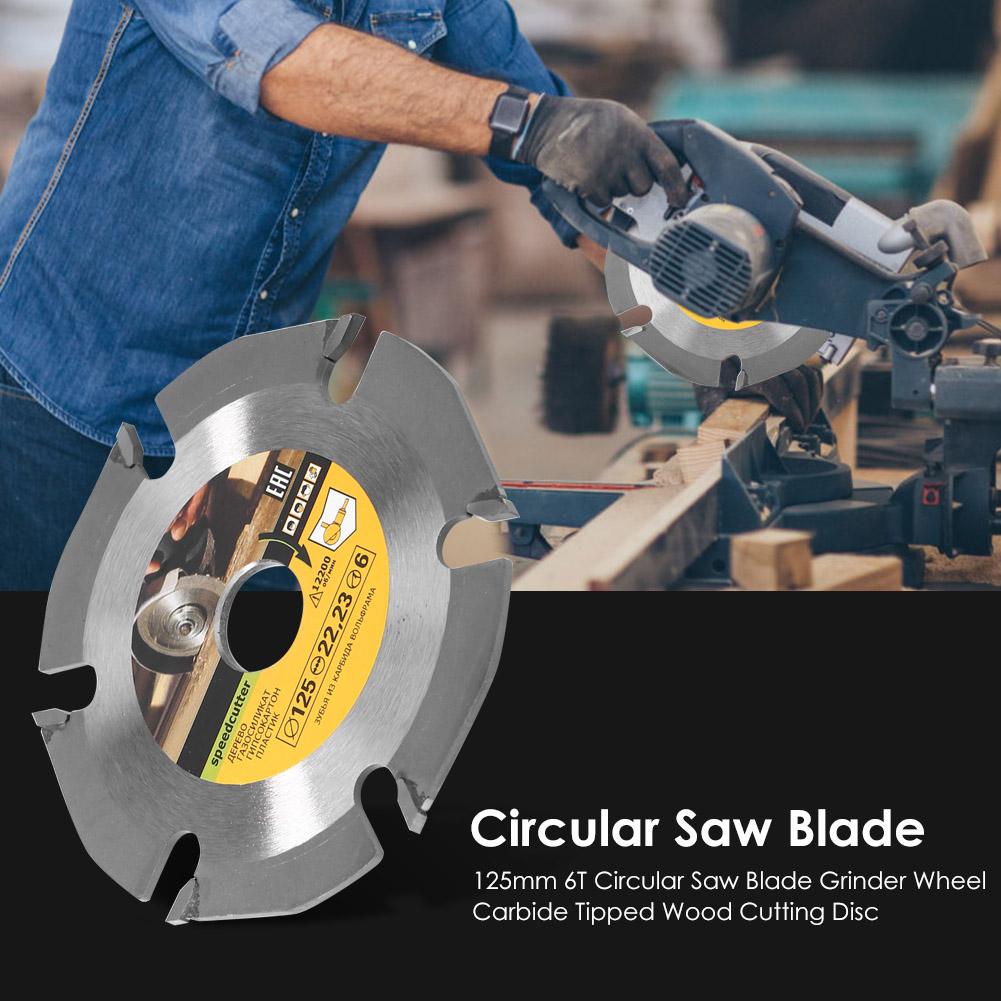 Buy 125mm 6T Circular Saw Blade Grinder Wheel Carbide Tipped Wood ...