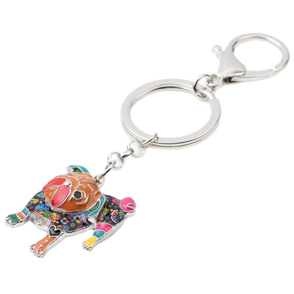 Cheap Enamel Alloy Cute Pug Dogs Keychains Fashion Purse Handbag Key ...