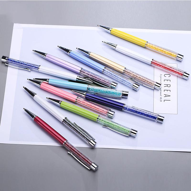 Buy Blue Ink Refill Creative Metal Crystal Pen Ballpoint Pens, Random ...