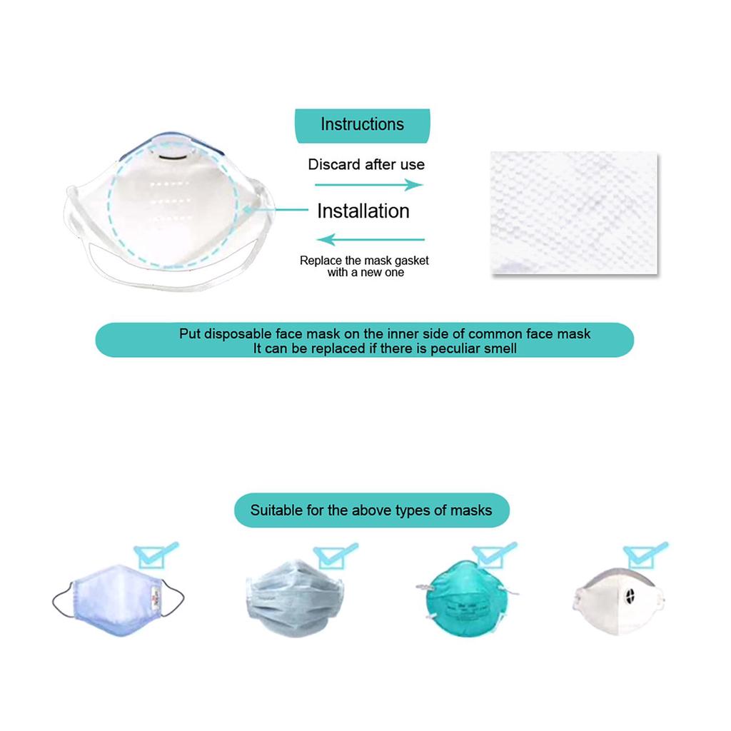Buy PHL Disposable Mouth Face Mask Replacement Pad Masks Gasket Safety ...
