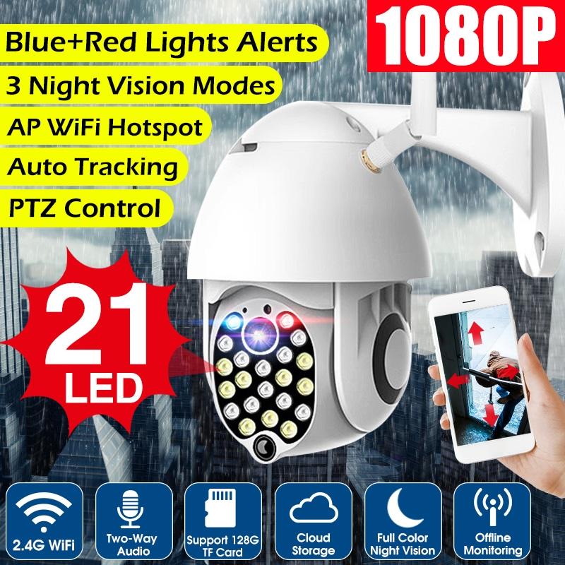 Buy HD 1080P PTZ Wireless WiFi IP Camera 2 Night Vision Modes IP66 ...