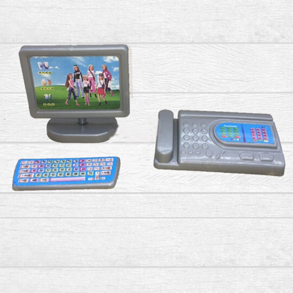 Buy Dollhouse Miniature Modern Piece Computer Furniture For Doll ...