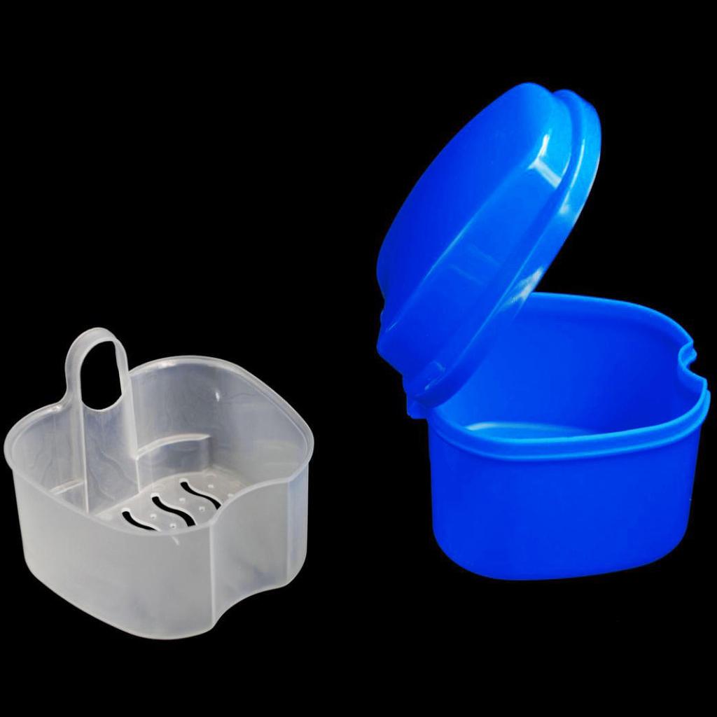 Buy Denture Bath Box Case Dental False Teeth Storage Box with Hanging ...