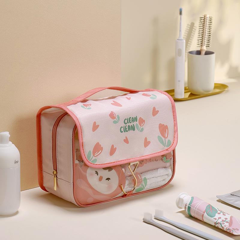 Buy Travel Wash Hook Cosmetic Bag Women Makeup Bags Transparent ...