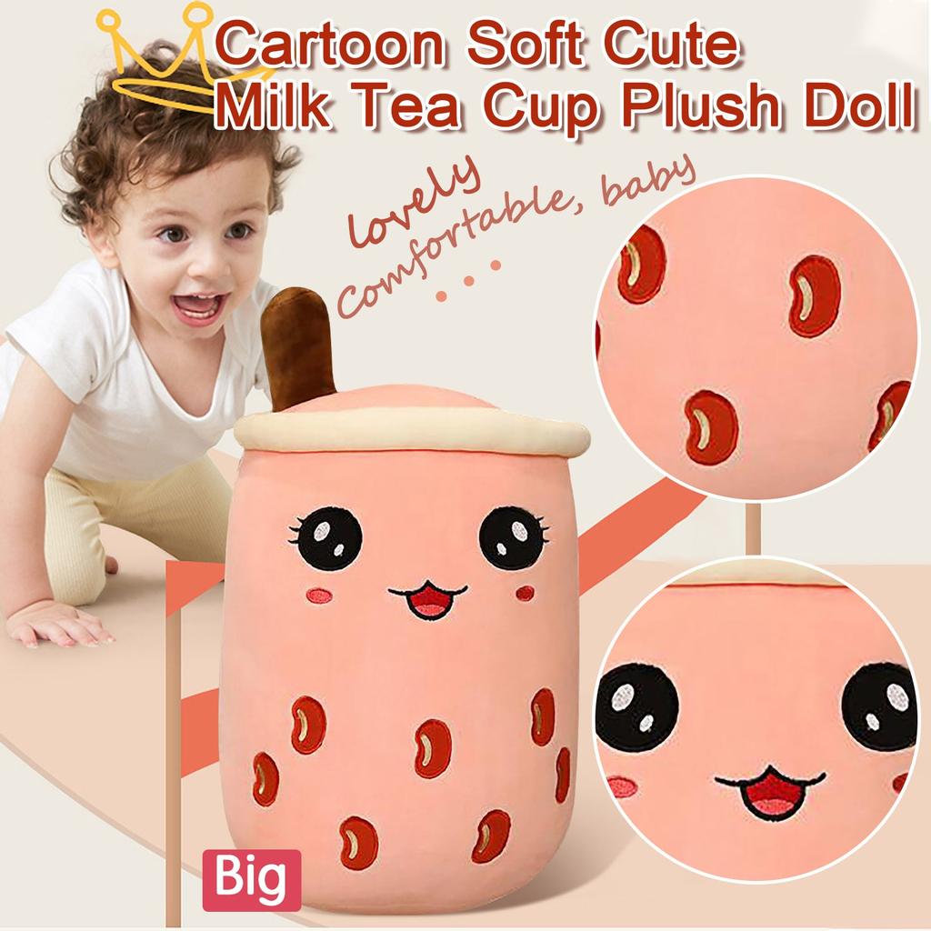 Buy Cartoon Soft Cute Milk Tea Cup Round Eye Stuffed Doll Holiday Gift ...
