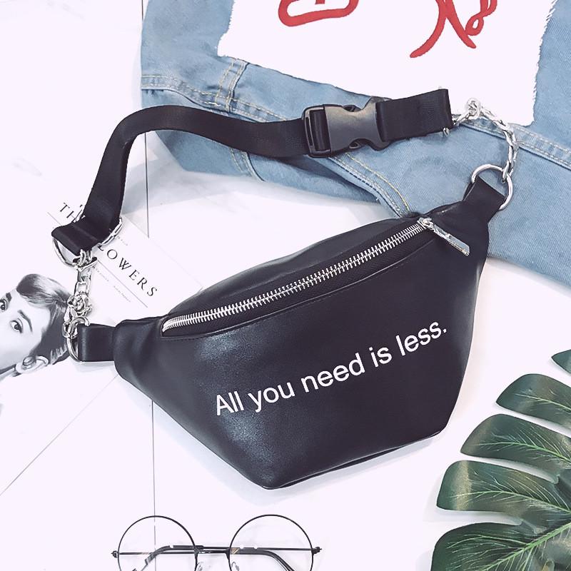 Buy Women Fashion Chain Chest Pack Single Shoulder Strap Back Bag ...