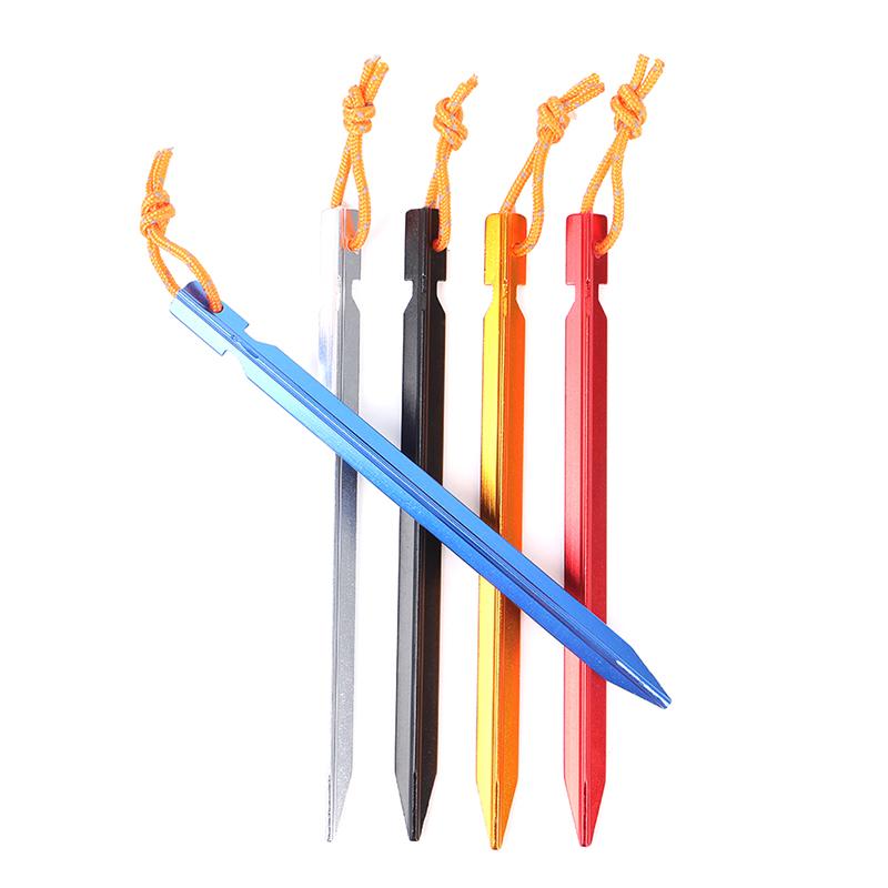 Buy 10-Pack Tent Pegs With Rope Stakes Camping Hiking Gear Outdoor ...