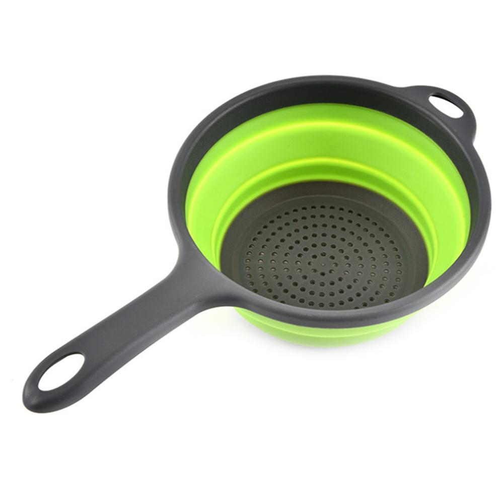 Buy 2 Foldable Rubber Colanders and Strainers, Pasta Vegetable/Fruit ...