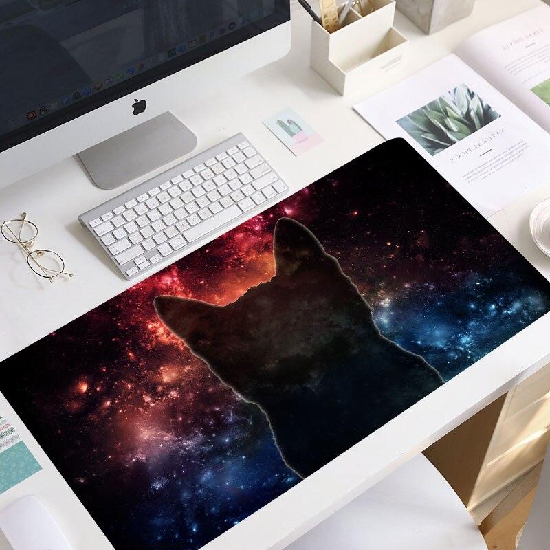 Buy 2021 Non-skid Cute Galaxy cat mouse pad Gaming Mouse Pad Stylish ...