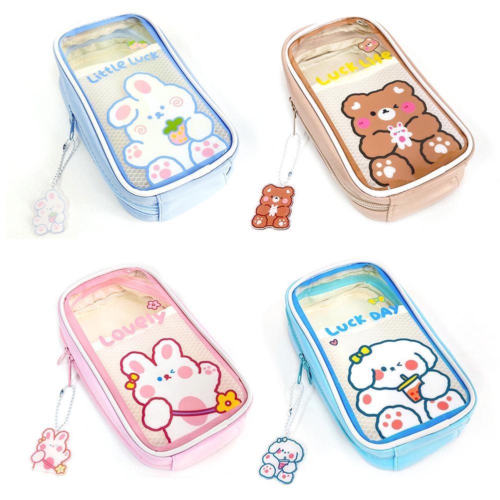 Cheap Ins Japanese Pencil Case Transparent Large-capacity Student ...