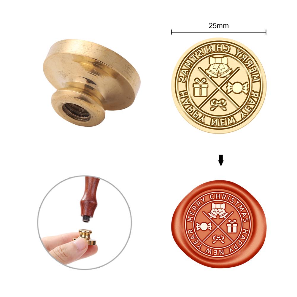 Cheap 25mm Christmas Wax Seal Stamp Cartoon Head DIY Retro Sealing ...