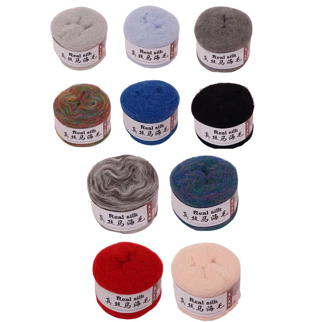 Buy Long Plush Mohair Nylon Wool Yarn Fine Quality Hand-knitting Thread ...