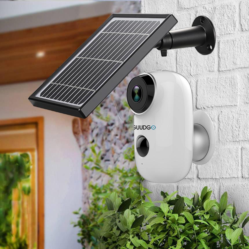 GUUDGO 1080P Full HD True Wireless Solar Power Security IP Camera ...