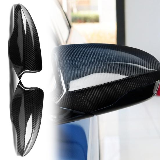 2Pcs Carbon Fiber Auto Side Mirror Cover Case Car uygun fiyatlı satın ...