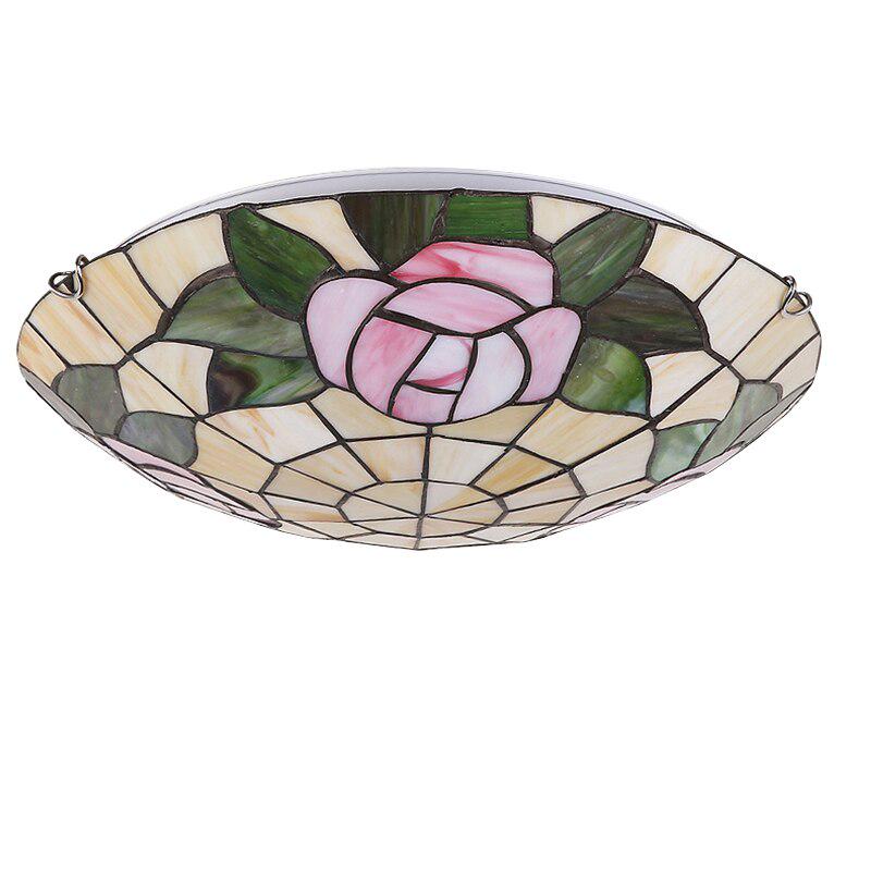 Buy Europe Countryside Glass Ceiling Lamp LED with 2 Lights Modern ...
