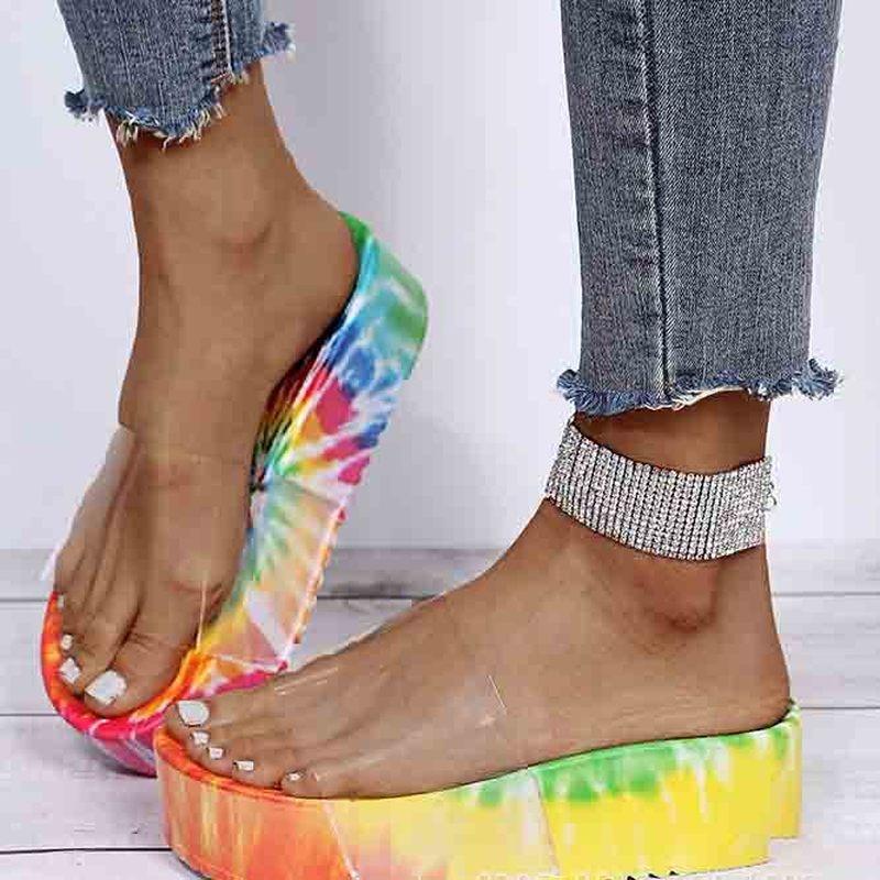 Women's Shoes Sponge Cake Plus Size Sandals Slope with Thick Bottom ...