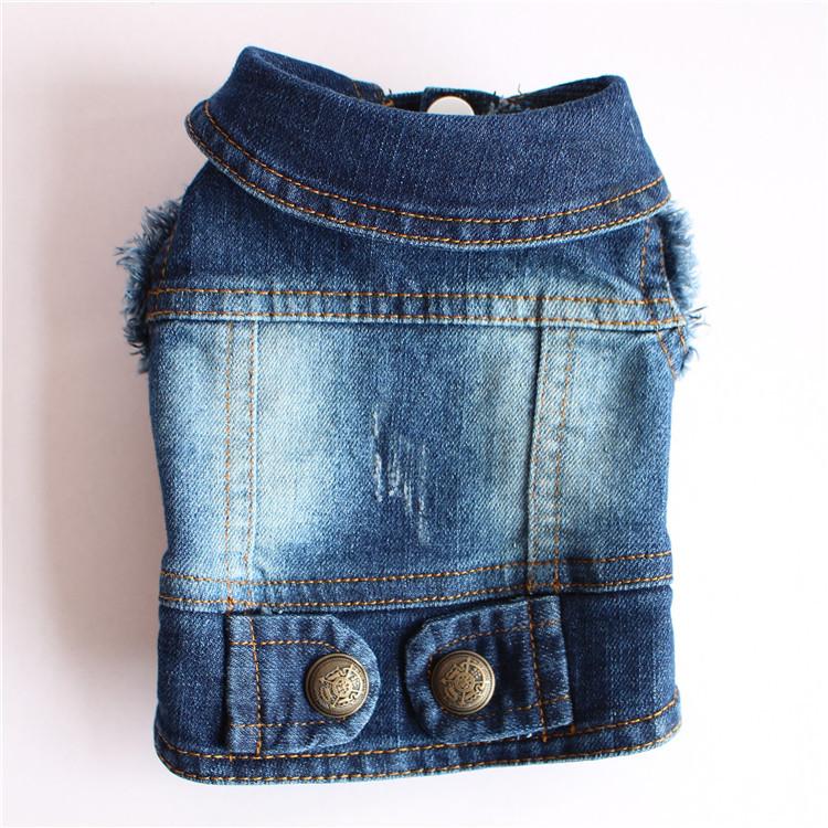 Buy Spring Denim Dog Vest Shih Tzu Clothes for Small Dogs Yorkshire ...
