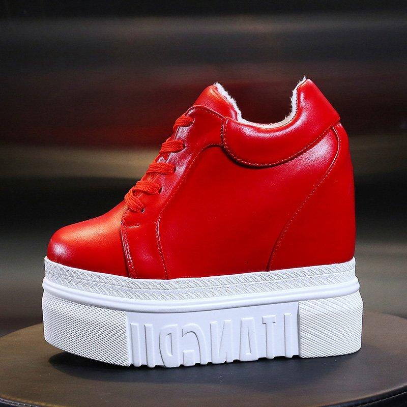 Satın alın 12.5 cm High Heel Shoes Woman Winter Warm Fur Vulcanize ...