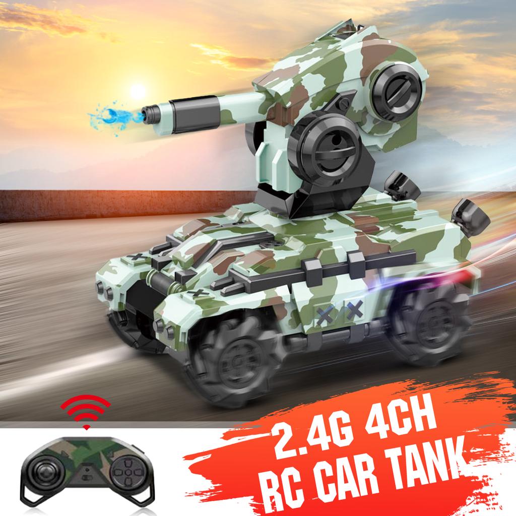 Buy 2.4G 4WD Electric Brushed RC Battle Tank Drift Vehicles Stunt Car ...