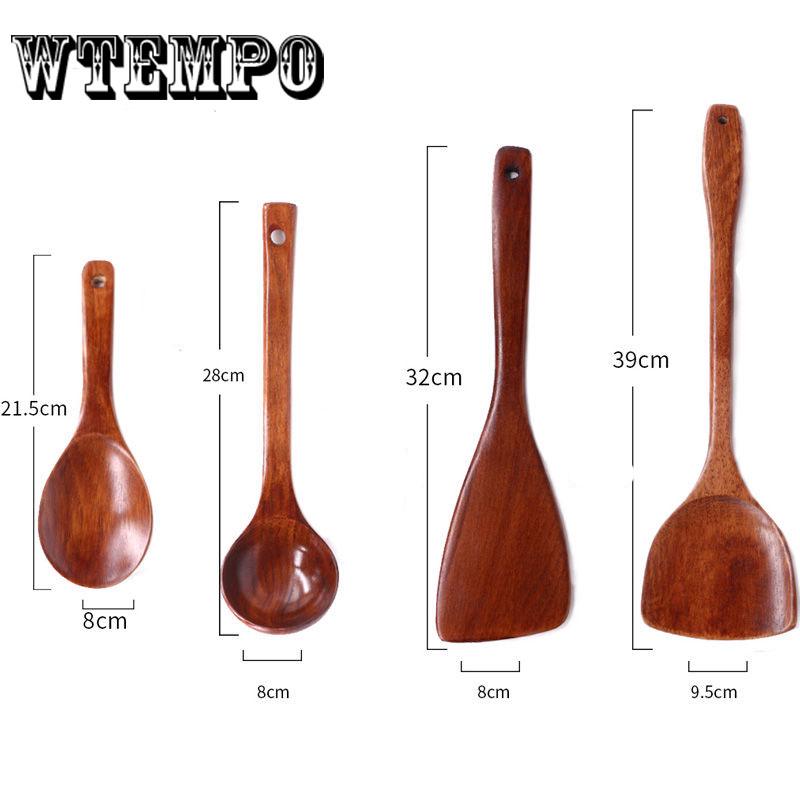 Buy Kitchen Tool Natural Wooden Rice Soup Spoon Shovel Cooking Utensil ...