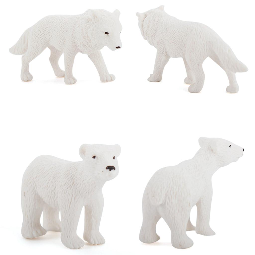 Polar Animal Toy Models HomeSoGood 6PCS Arctic Animal Figures - Polar ...