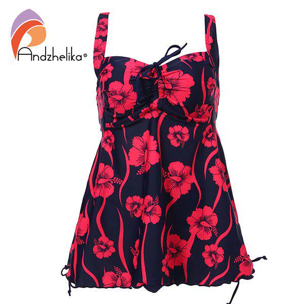 Buy Andzhelika Bikini Plus Size Swimwear Women Print Flower Dress ...