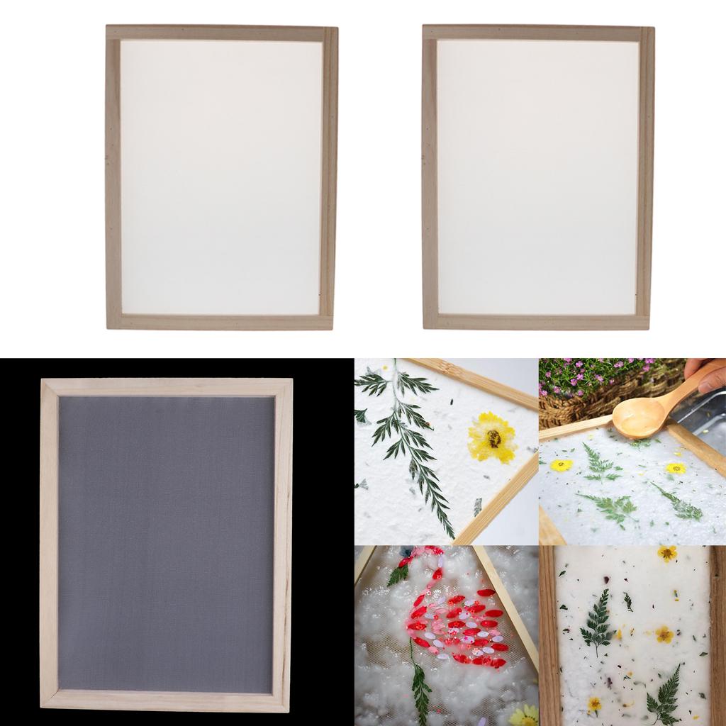 2pcs Wooden Paper Making Mould Frame Screen for Handcraft 30x40cm uygun ...