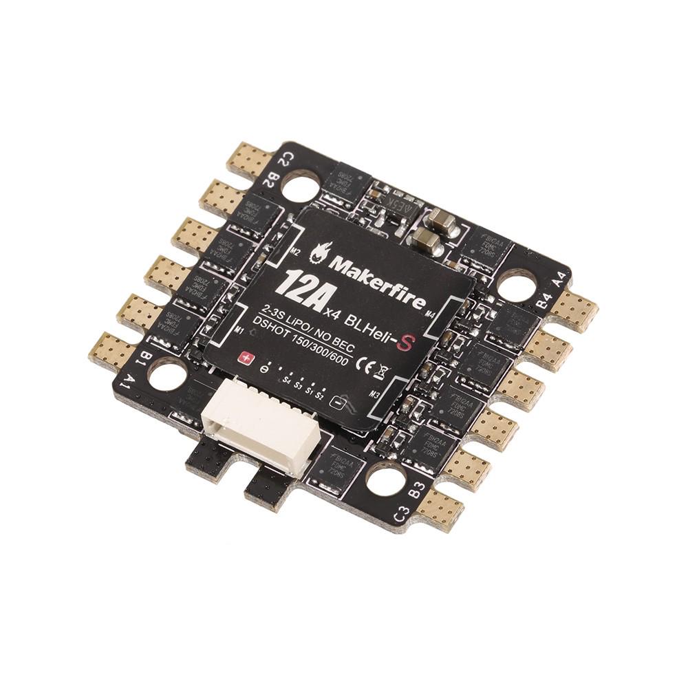 Buy Makerfire BLHeli-S 4-in-1 12A ESC Electric Speed Controller 2-3s ...