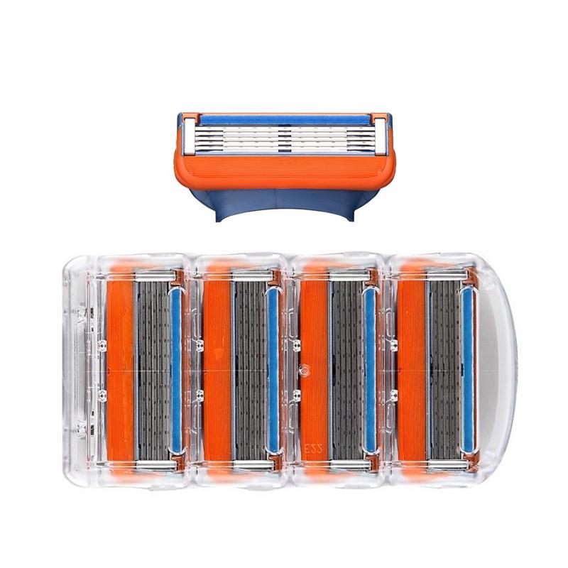 Buy 4Pcs/lot 5 Layer Blades Men's Face Shaving Razor Blades Shaver For ...