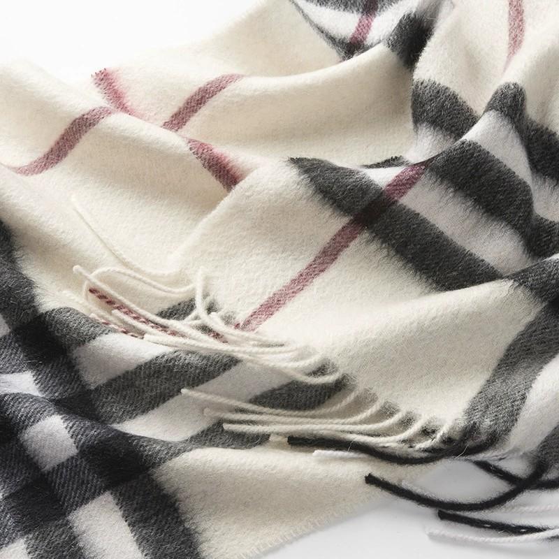 Buy Pure Wool Plaid Scarf Fashion British Fringe Scarf Cashmere Autumn ...