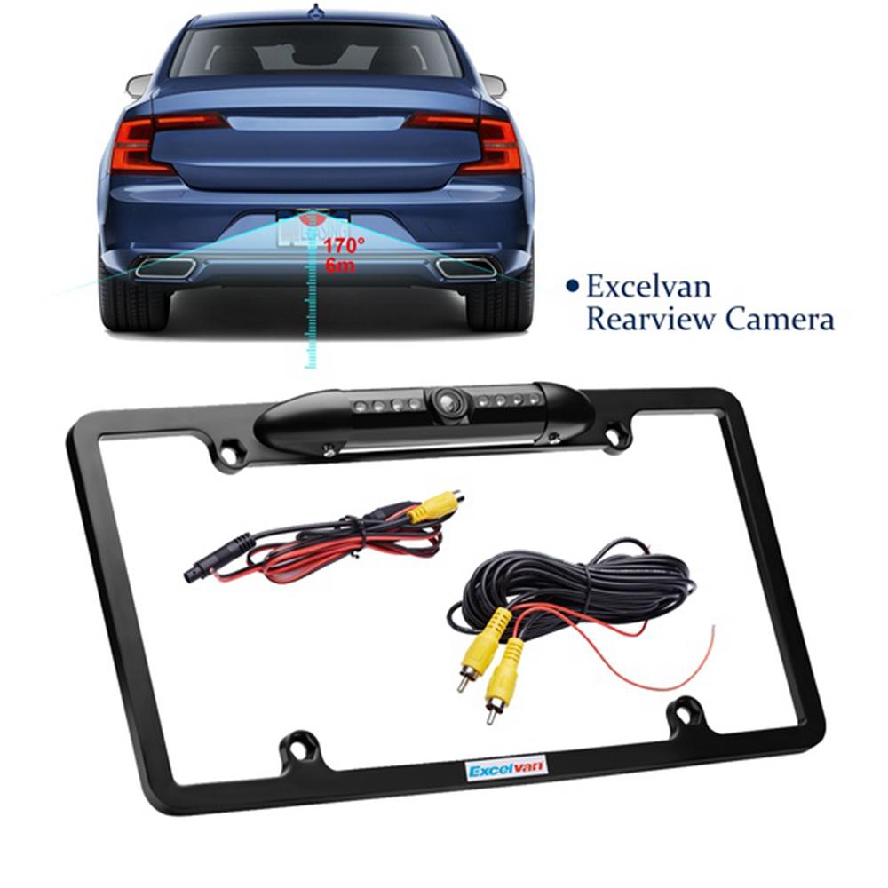 Car Rear View Camera Backup 8 IR Night Vision USA License Plate Frame ...