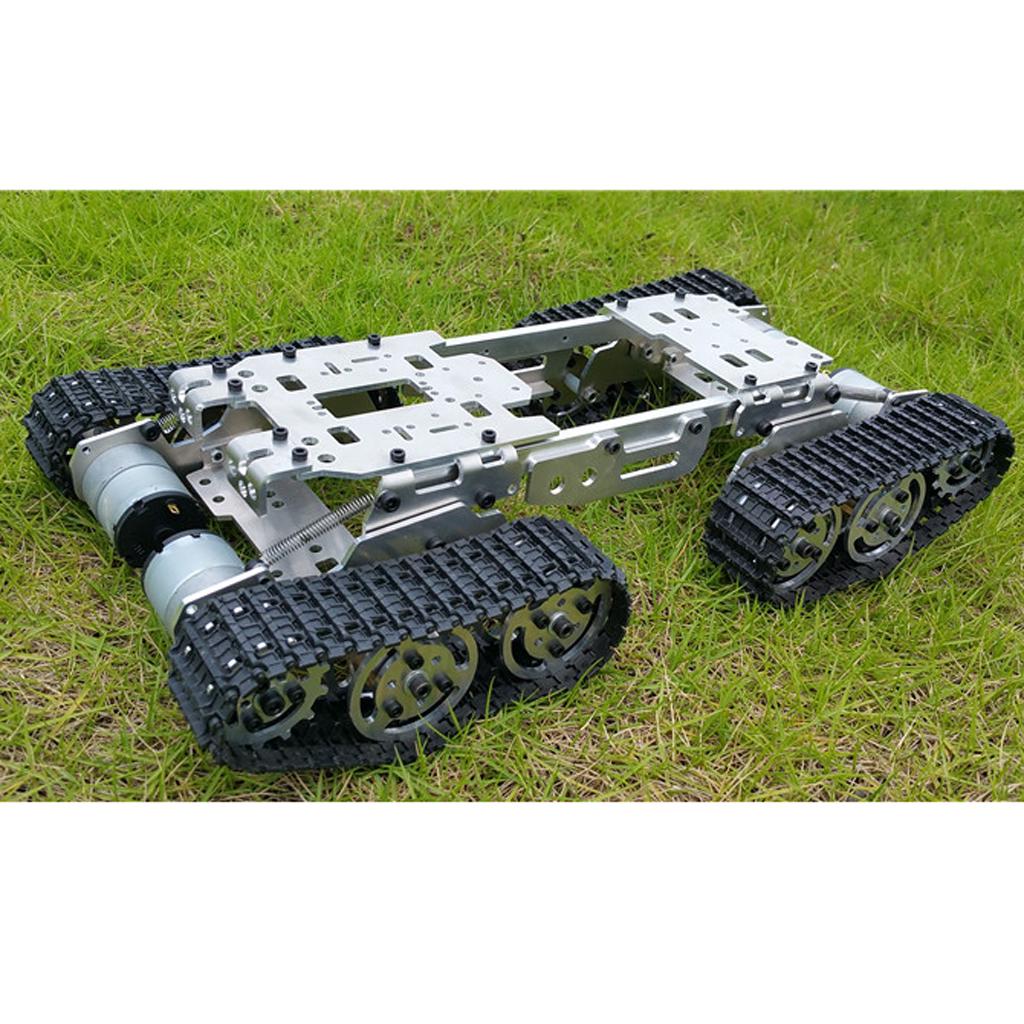Buy Robot Tank Car Chassis Kit Track Crawler with 4WD Motors for ...